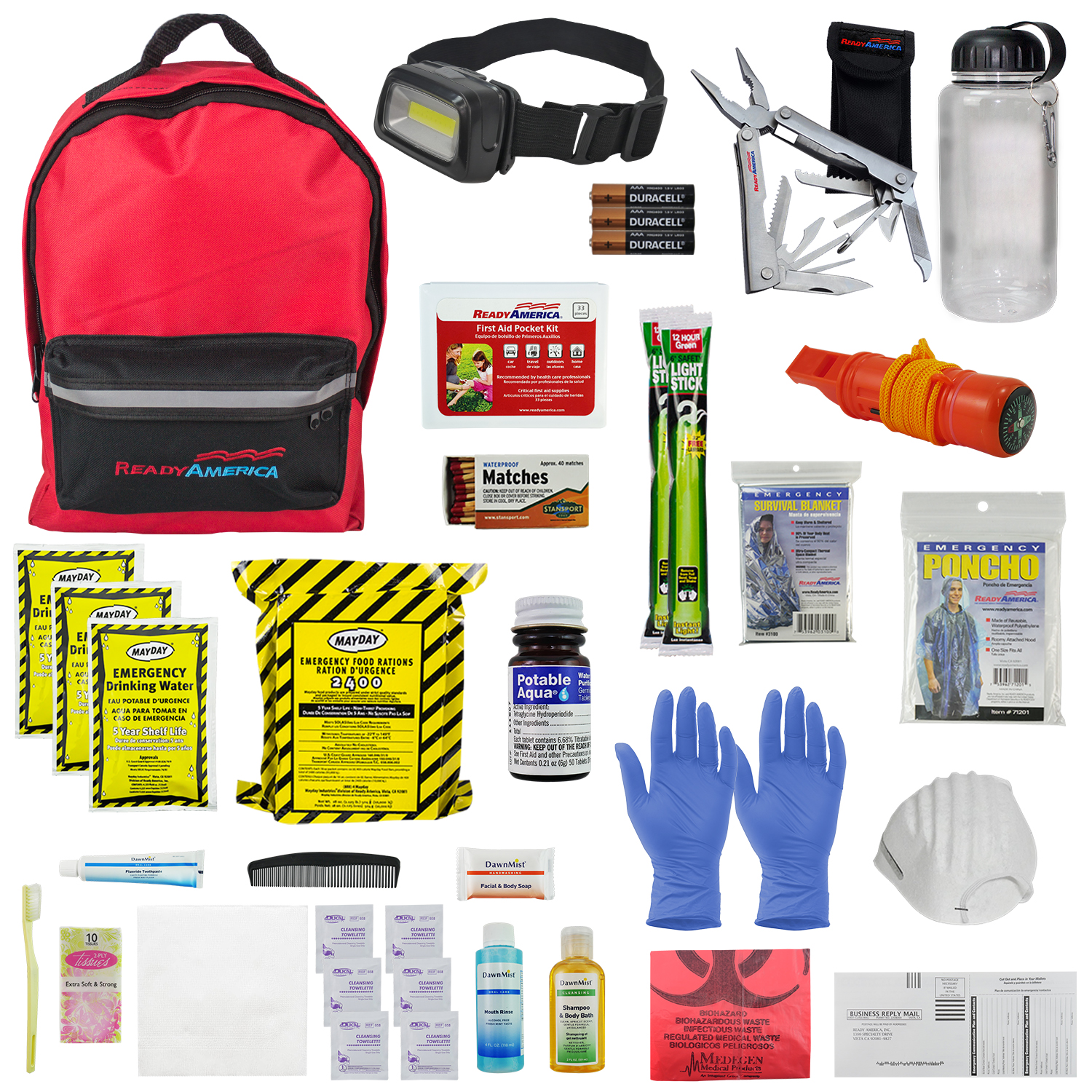 1 Person Deluxe Emergency Kit (3 Day Backpack)